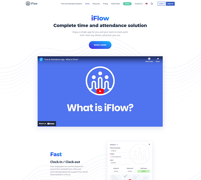 iFlow Attendance App - Newspaper Momentum PRO Prebuilt Website