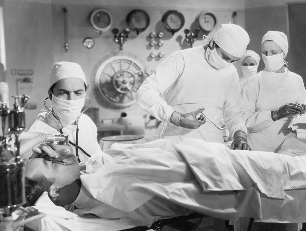 Anesthesia Makes Surgery Painless - Newspaper Old Fashioned Demo
